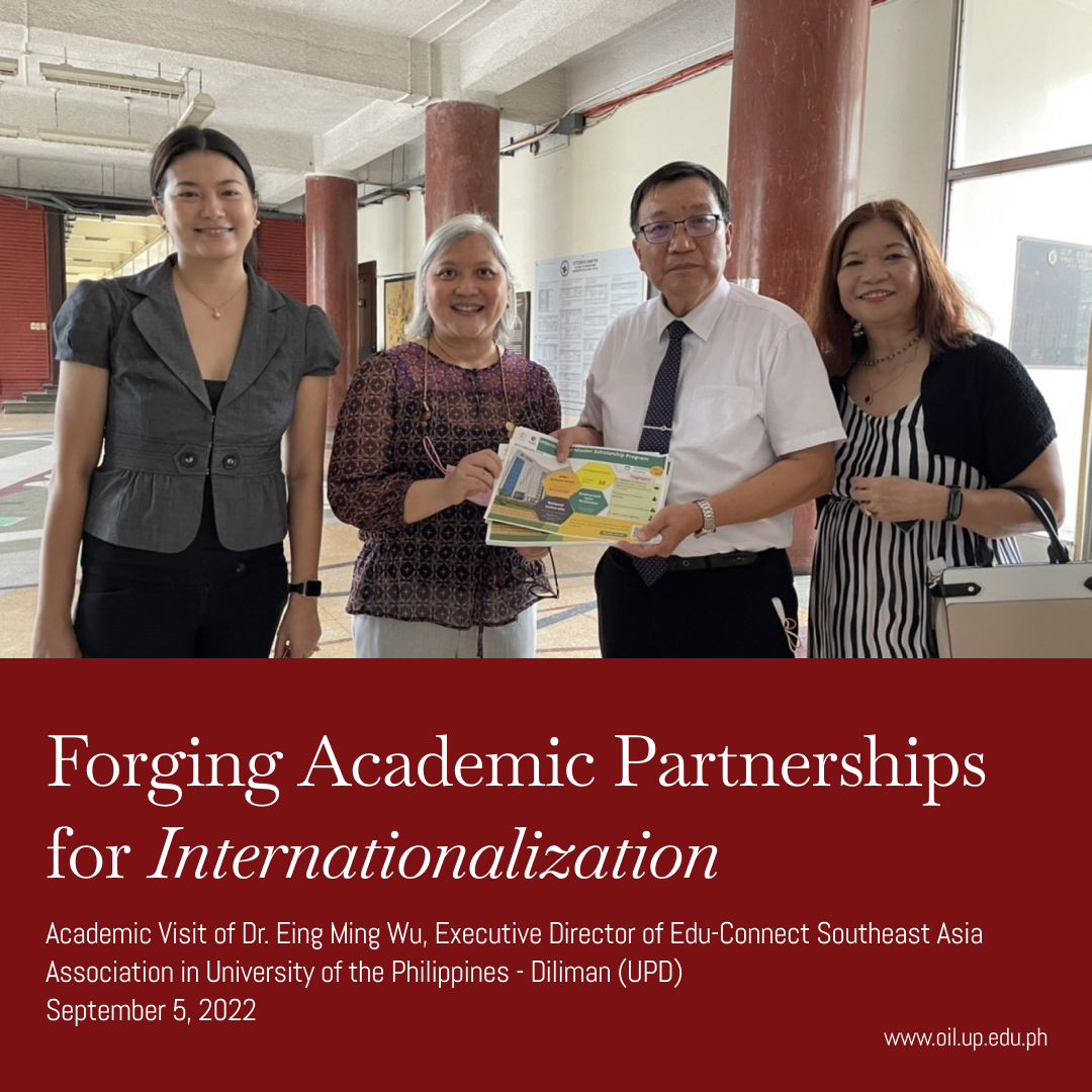 Forging Academic Partnership for Internationalization: UP welcomes Dr ...