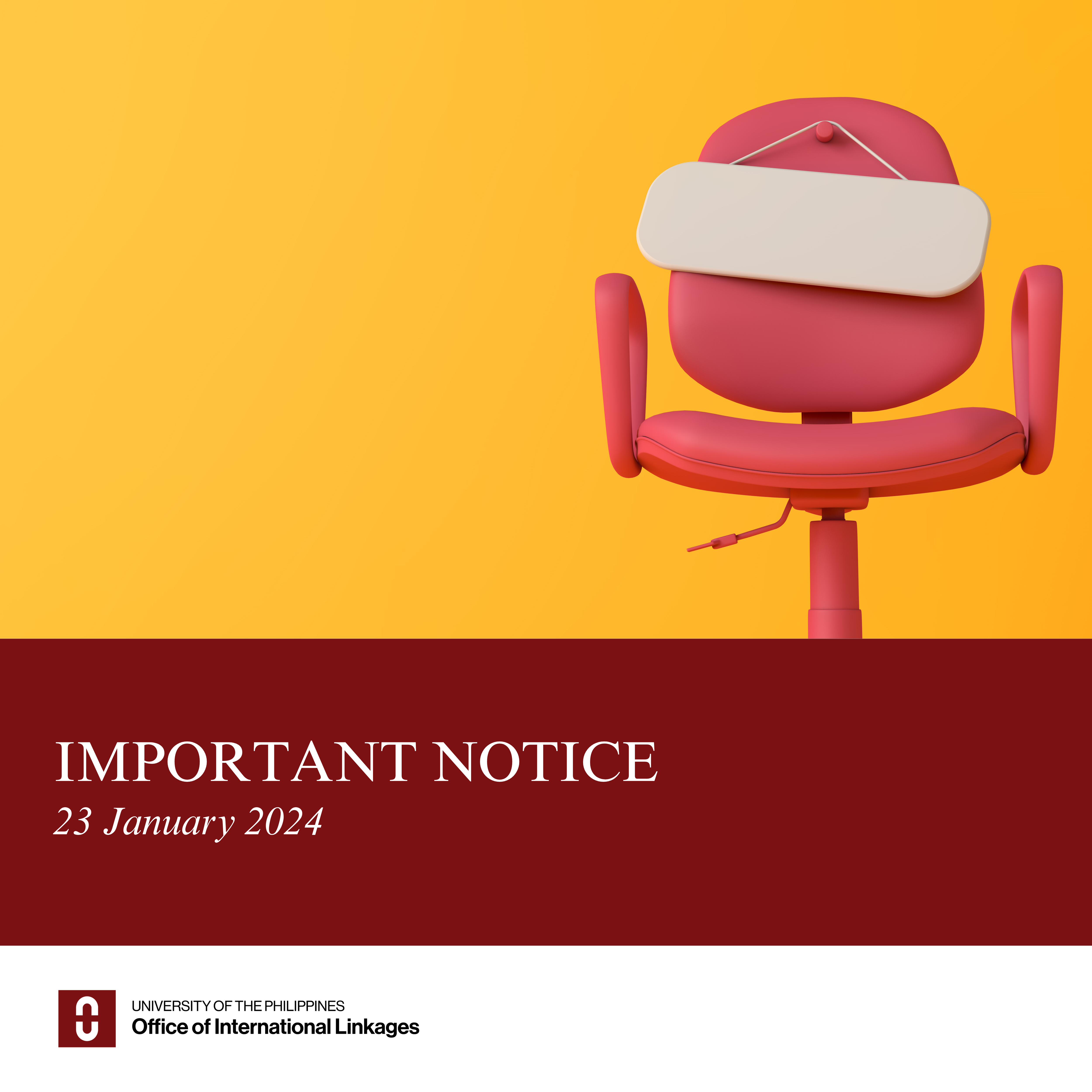 Important Notice – UP Office of International Linkages